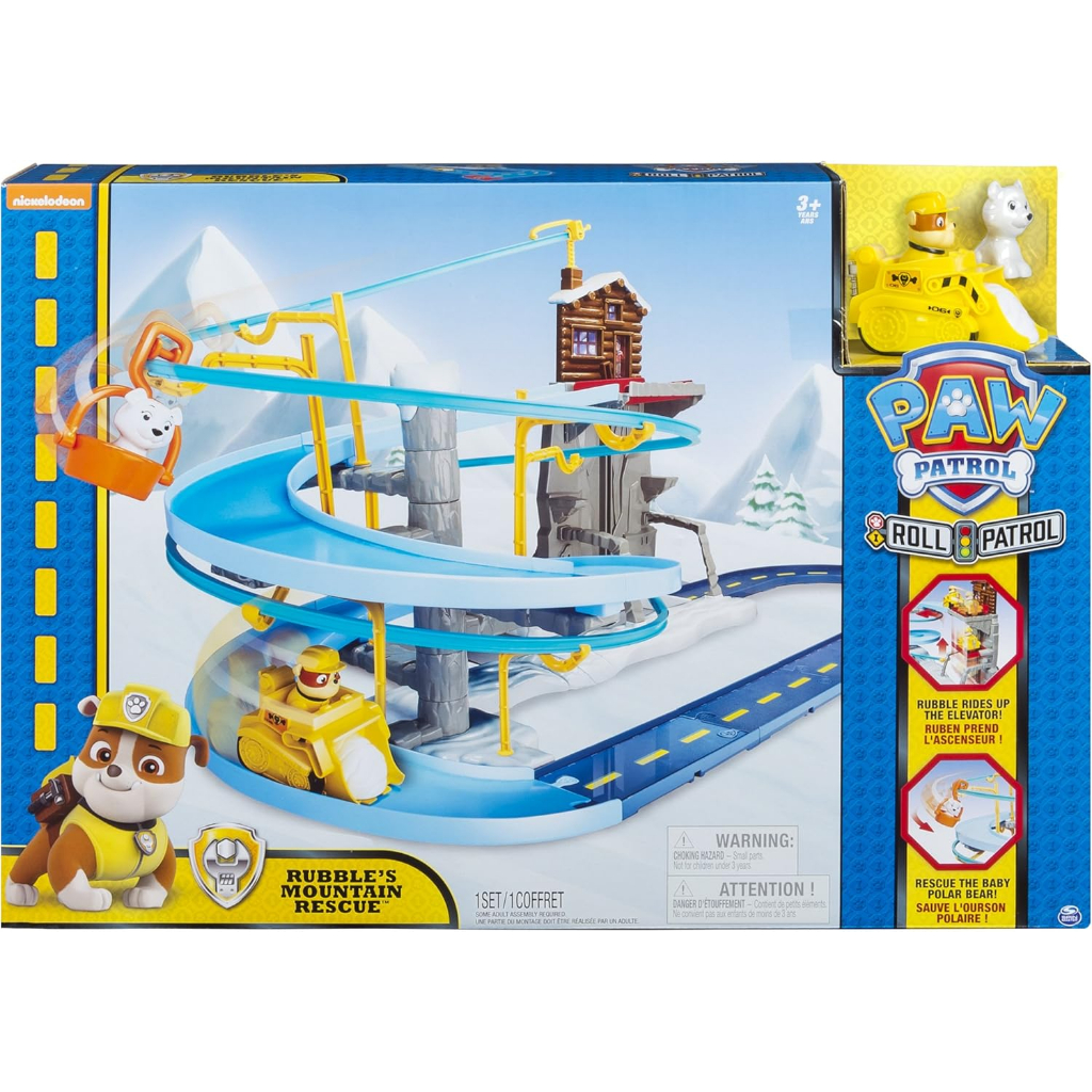 Paw Patrol Roll Patrol Rubble'S Mountain Rescue Track Set by Spin ...