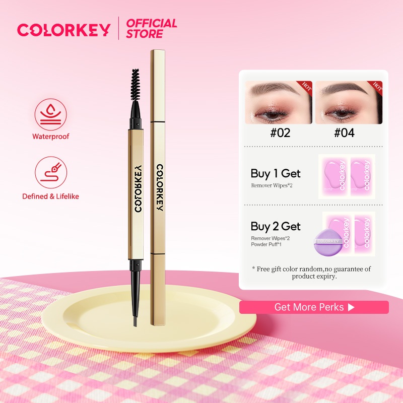 Colorkey Triangle Chiseled Eyebrow Pencil Dual-ended Waterproof Lasting ...
