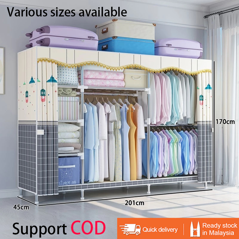 Clothes Wardrobes diameter 20mm cloth wardrobe Almari Baju Rak Baju ...