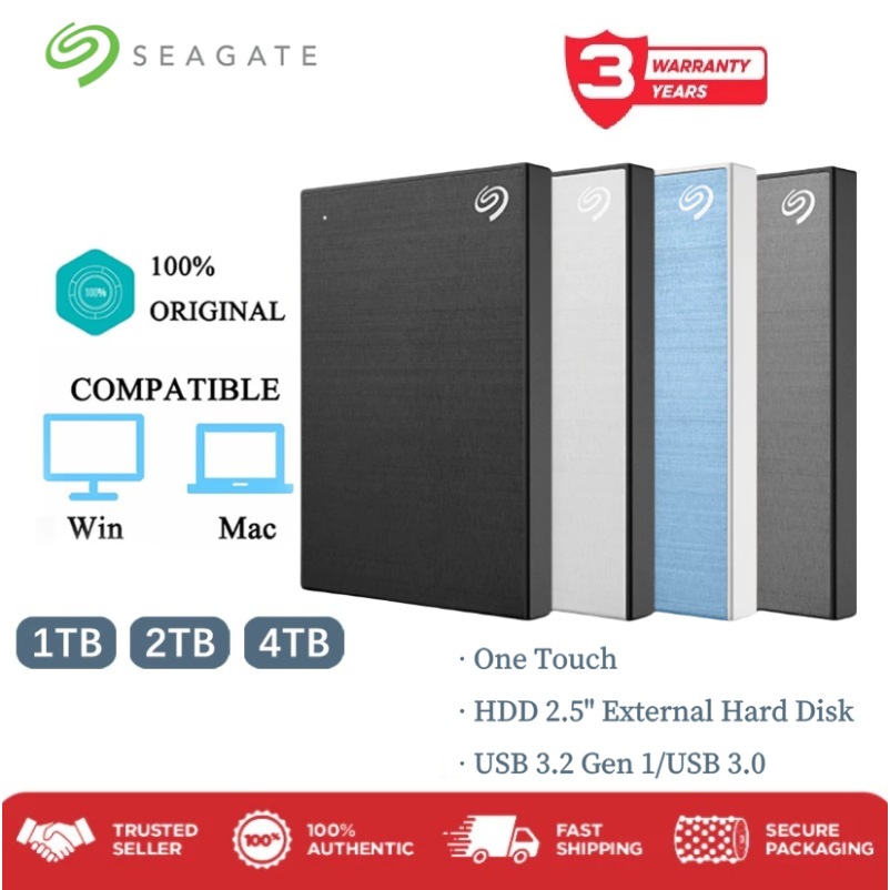 【3-year warranty】SEAGATE Hard Disk ONE TOUCH USB3.2 HDD 2.5" Portable ...