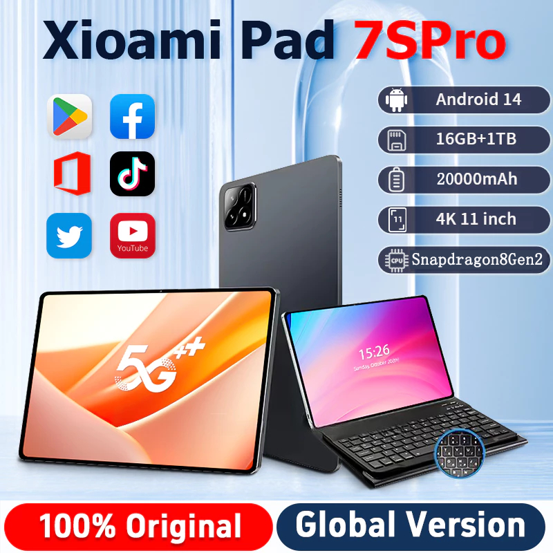 2025 Global Version Original Xioami Pad 7S Pro Tablet 22GB+2TB 11inch HD 4K Android 14 20000mAh ...