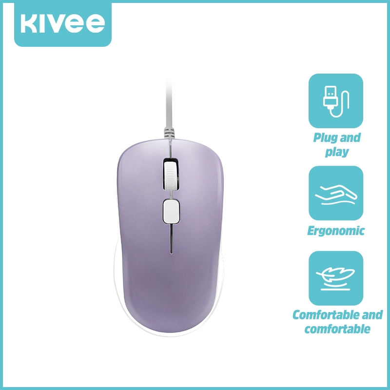 KIVEE USB Wired Mouse Mini Ergonomic Design For Office/Gaming | Shopee ...