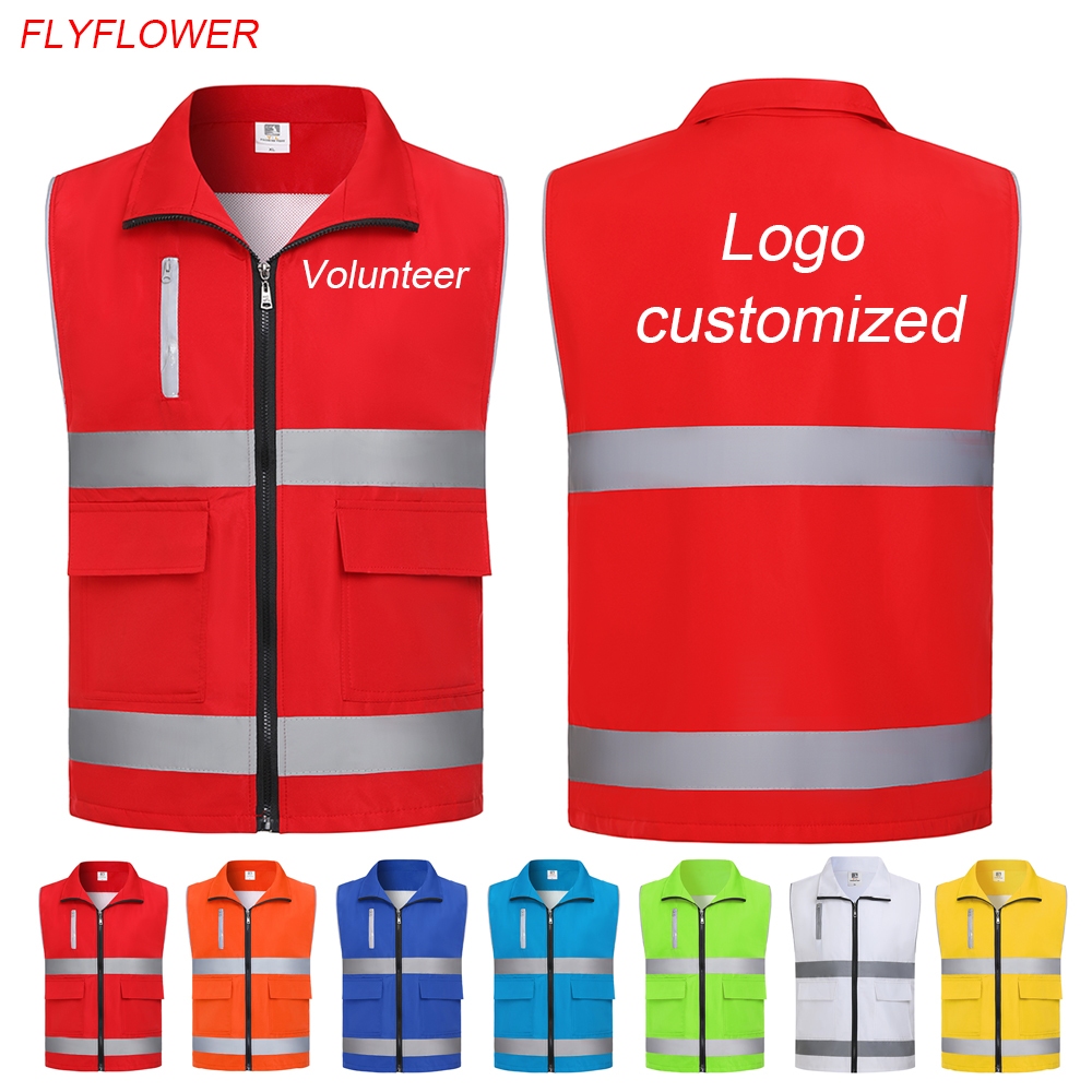 Flip Cover Pocket Visibility Reflective Volunteer Vest High Visibility ...