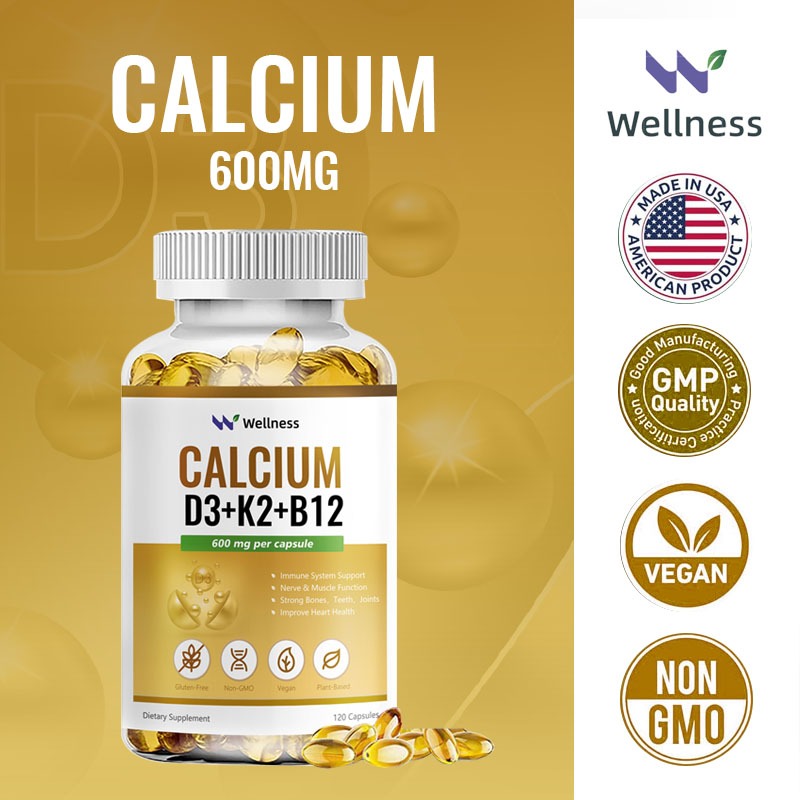 Wellness Calcium Vitamin D3 + K2 + B12 5000IU Bone Health 120pcs | Shopee Malaysia