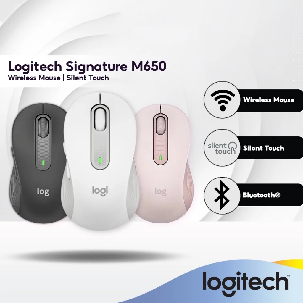 Logitech Signature Wireless Mouse M650/M650L | Shopee Malaysia