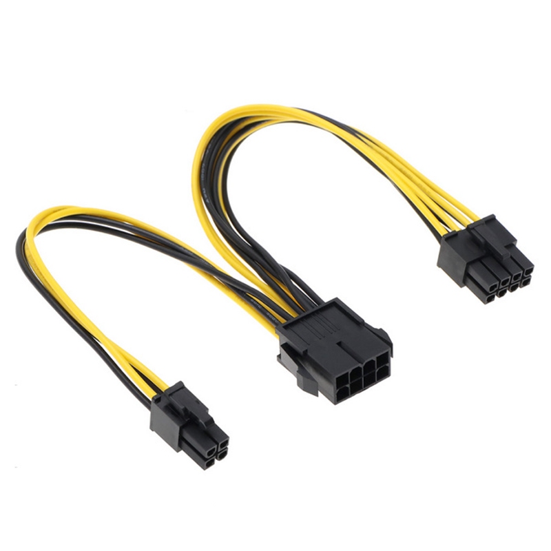 20cm CPU 8 Pin Female to CPU ATX 8Pin + ATX 4 Pin Male Power Supply ...