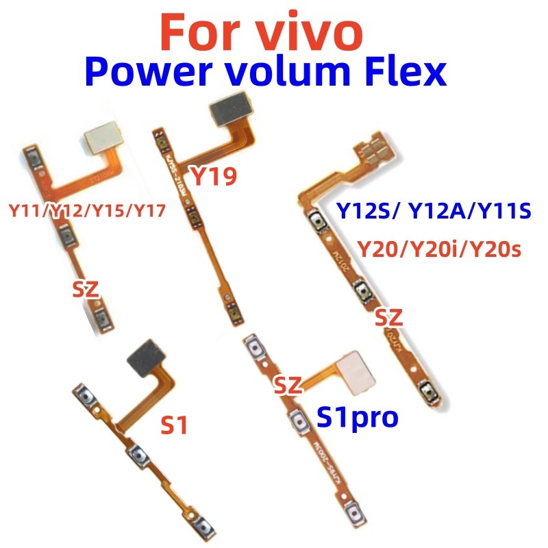 on off Power volume button flex for vivo Y11 Y11S Y12 Y12i Y15 Y17 Y19 Y20 Y20i Y20S Y12S Y12A ...