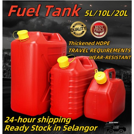 5L10L20L Petrol Tank Petrol Spare Fuel Tank Bottle Tong Minyak Petrol ...
