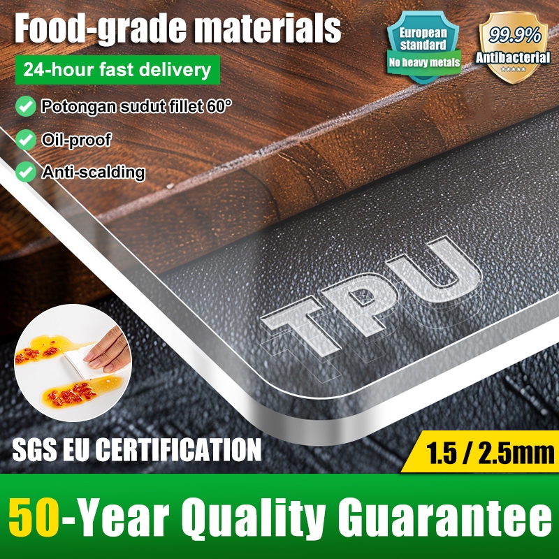【24 hour shipping】lapik meja pelapik meja pvc table mat transparent ...