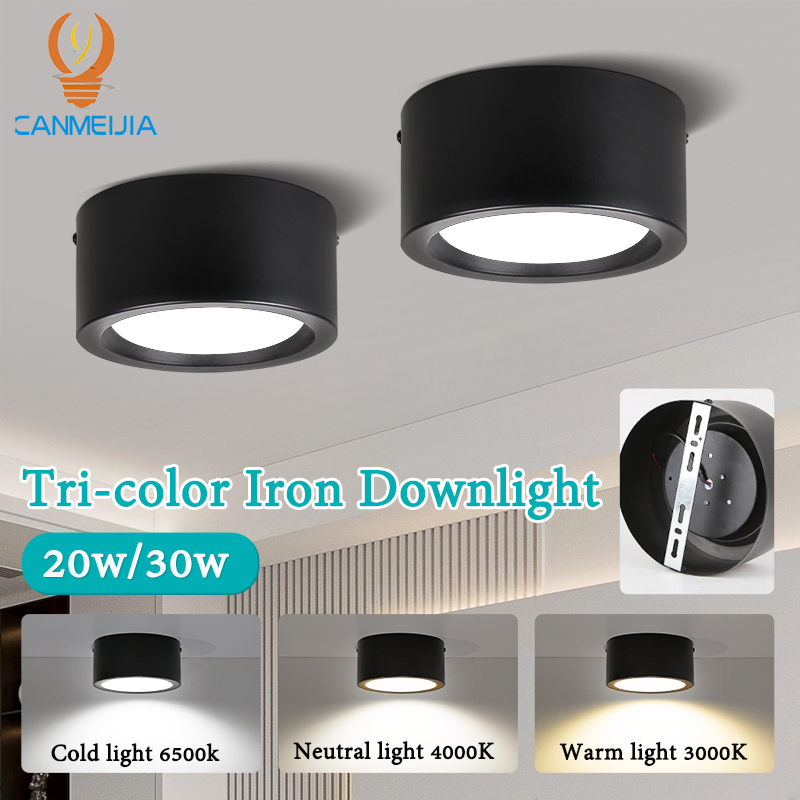 CANMEIJIA 3 colors Iron Downlight 3PCS Down Light Led Ceiling Light ...