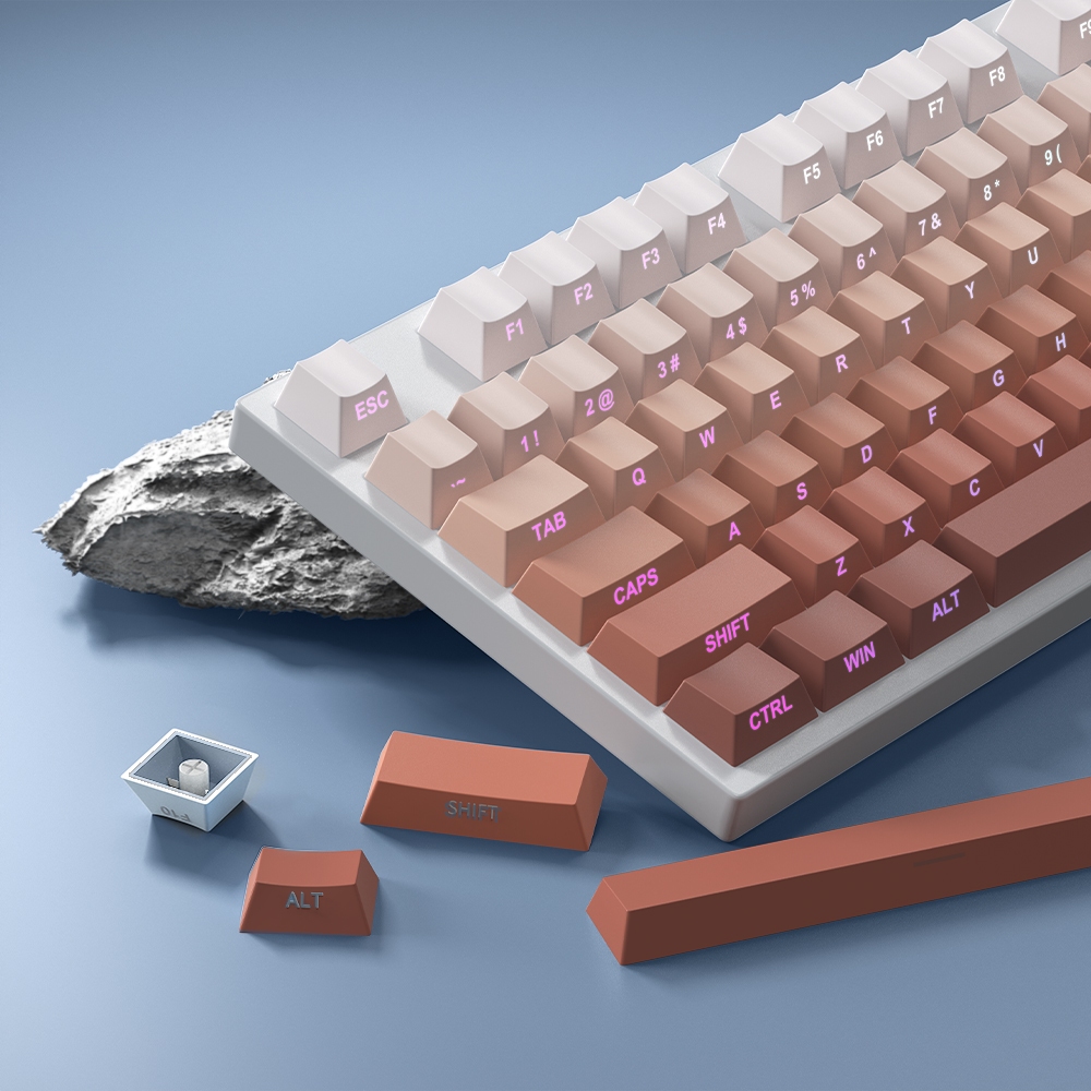 PBT Keycaps 133 keys Cherry Profile Custom Keycaps Side Engraved Font ...