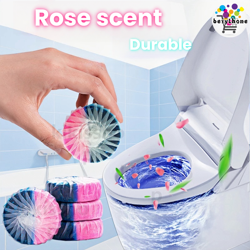 (New formula) 2IN1 toilet deodorant blocks Remove stains twice as muchpink blocks for toilet ...