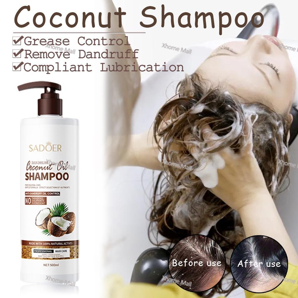 SADOER Coconut Oil Shampoo Anti-Dandruff Refreshing Control Oil Fluffy ...
