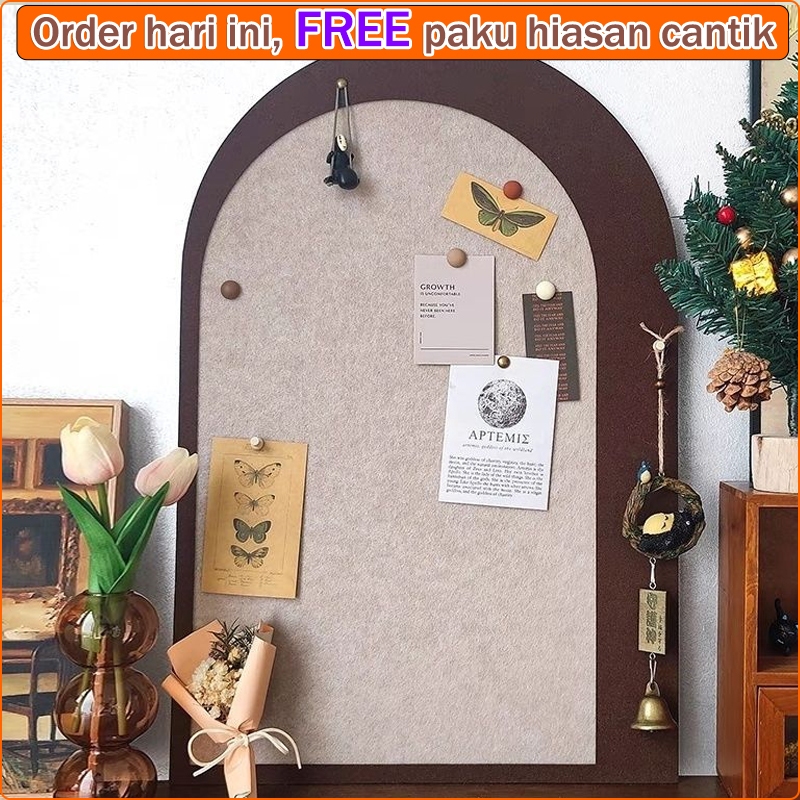 Arch Shape Felt Board Wall Panel Photo/Notice Board Decor for Bedroom ...