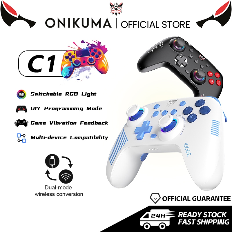 ONIKUMA C1 Bluetooth Gaming Controller With Gyroscope Joystick Wireless Dual-Mode Gamepad ...