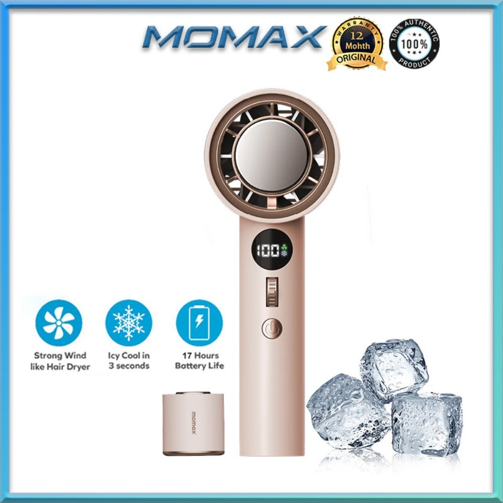 Momax 1°Go 4500mah Portable Handheld Fan IF18 High Speed Fan Freeze Ice ...