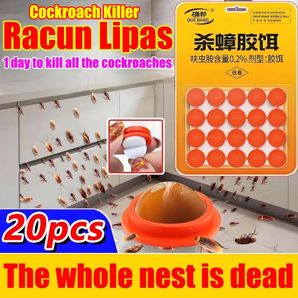 [No Lipas for 50 years] Racun Lipas 20 pieces/box Cockroaches Killer ...