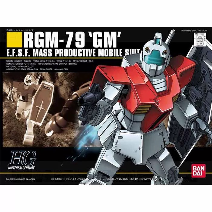 BANDAI model kits GUNDAM HGUC 020 1/144 RGM-79 GM MASS PRODUCTIVE ...