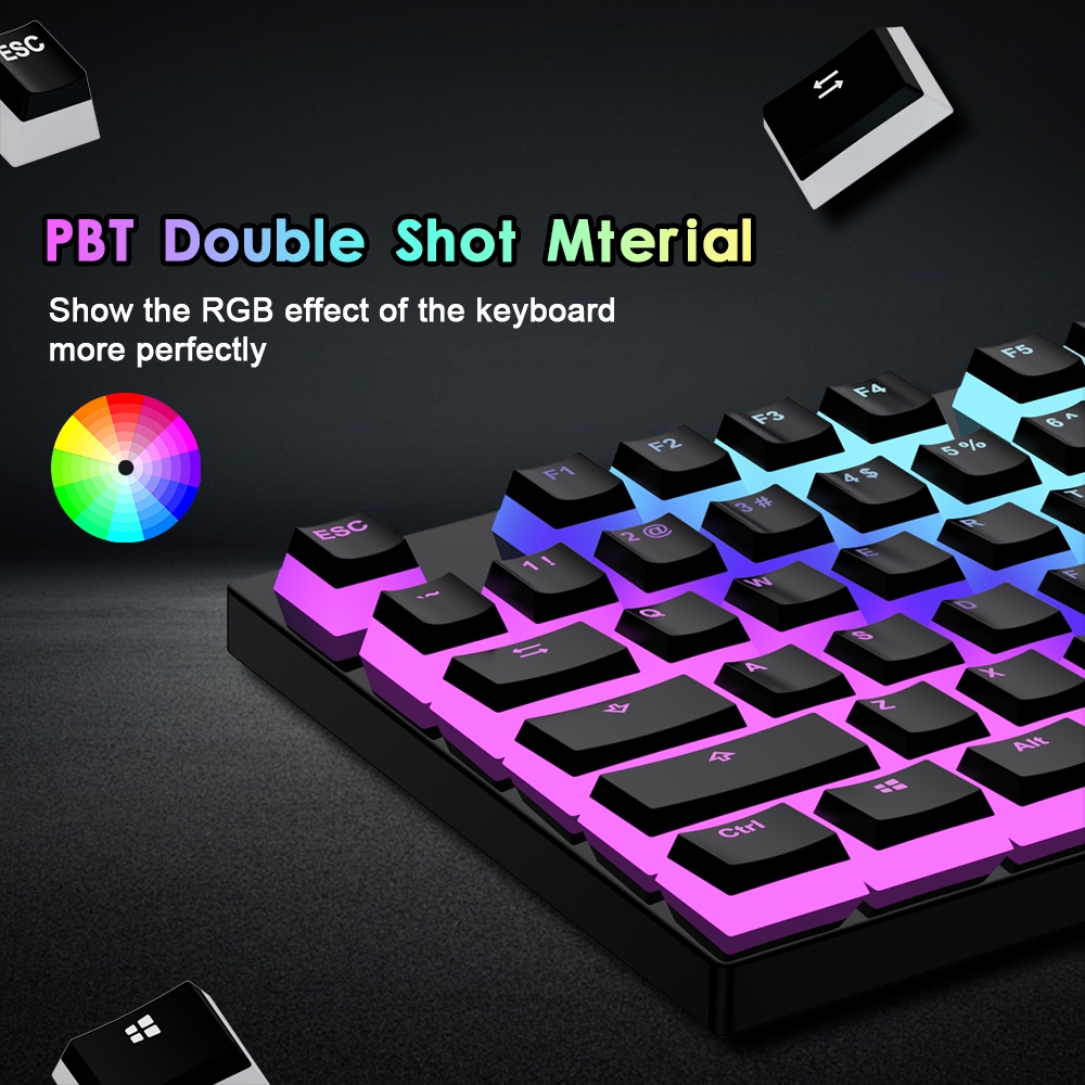 Pudding Keycaps - PBT Shine-Through Keycap Set (119 Keys), OEM Profile ...