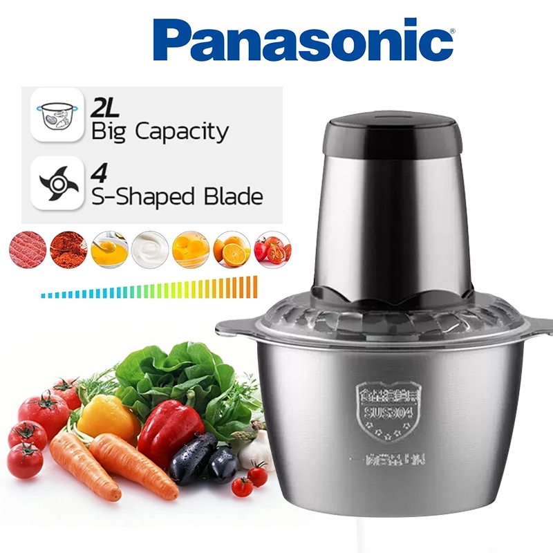 Panasonic Electric Food Chopper 2L Electric Chopper Meat Garlic Chopper Food Grinder Blender ...