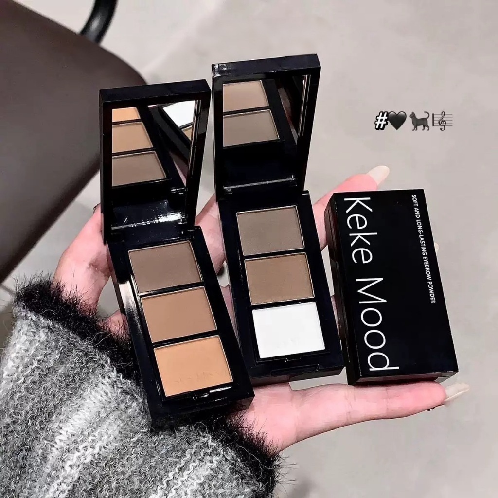 KEKEMOOD Tri-Color Eyebrow Tinting Powder Waterproof Sweatproof Natural ...