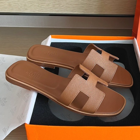 H Family Palmprint Slippers Women's Summer Genuine Leather H-Type One ...