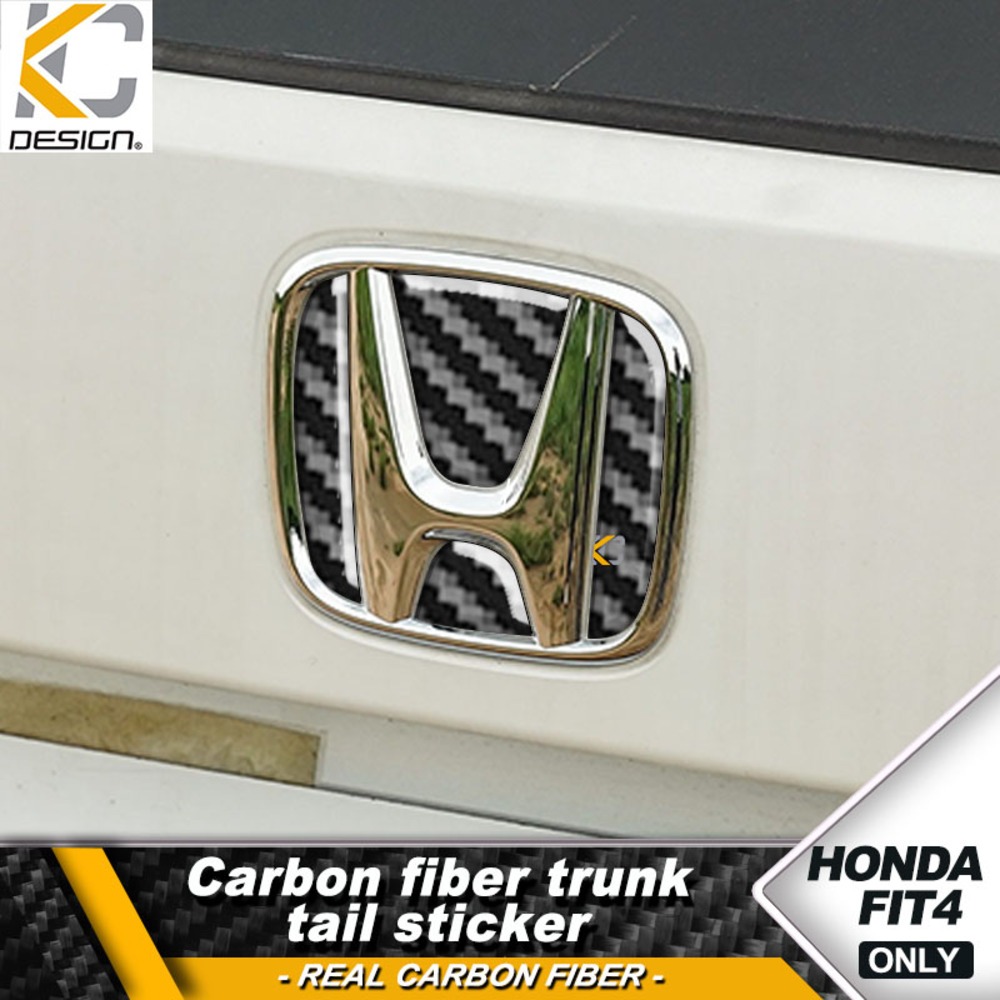 Carbon Fiber Rear Trunk Emblem and Tailgate Trim Overlay for Honda FIT ...