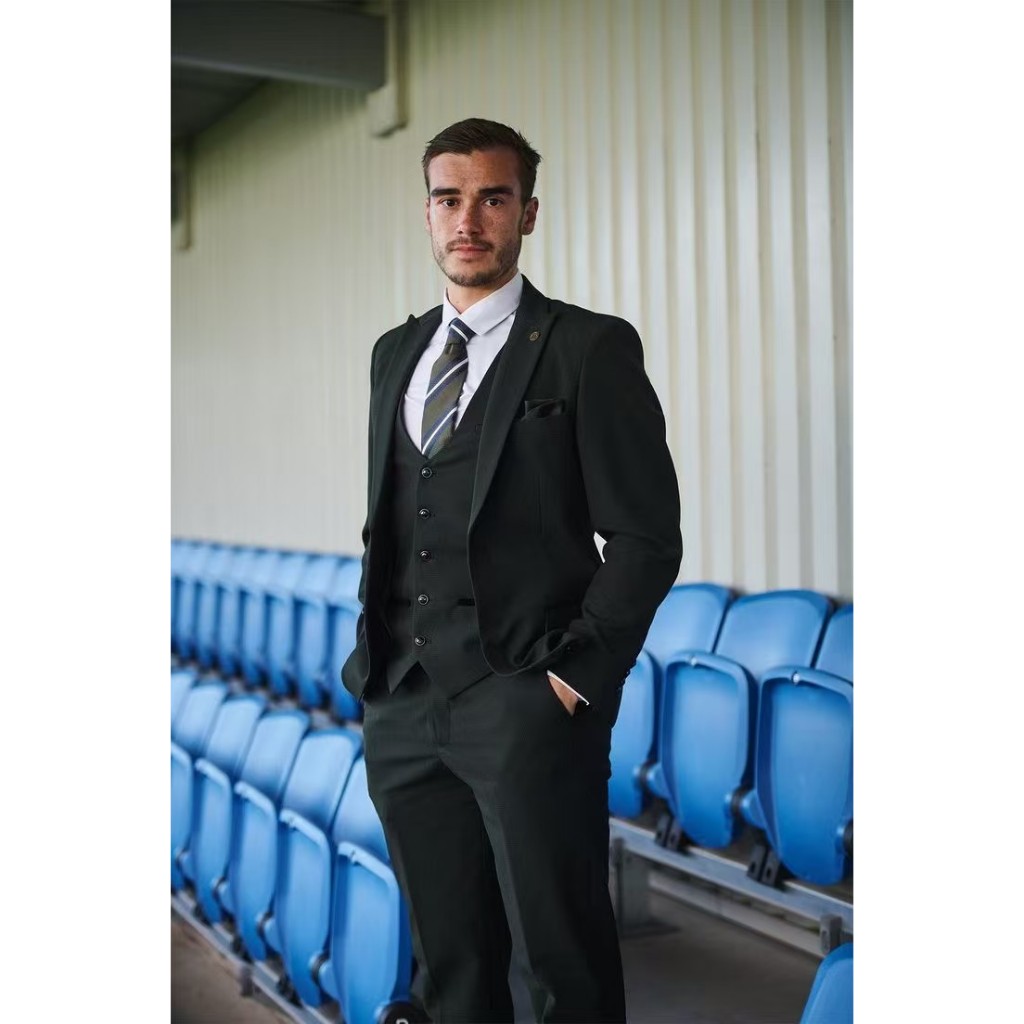 3 Piece Men Black Peak Lapel Suit Groom Tuxedos Formal Wedding Party ...
