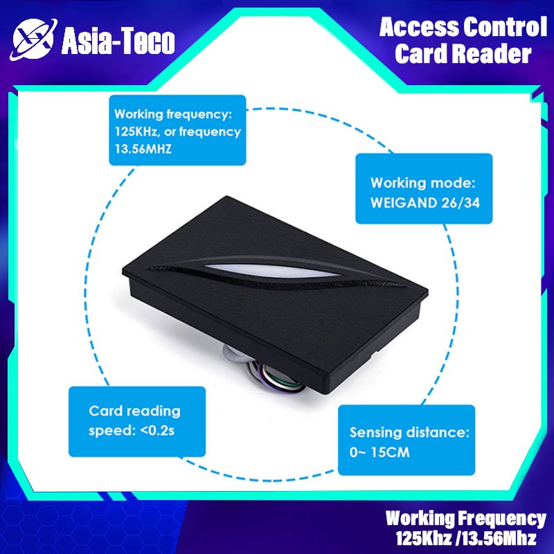 Waterproof Access Control Card Reader Wiegand26 34 RFID Card Reader ...