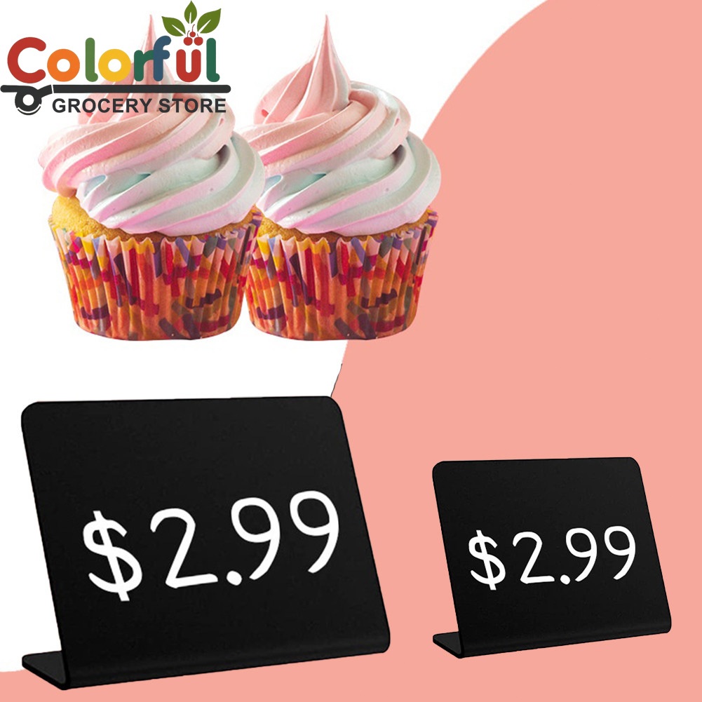 DIY Mini Chalkboard Desktop Signage Price Tag Clip Erasable Rewritable ...