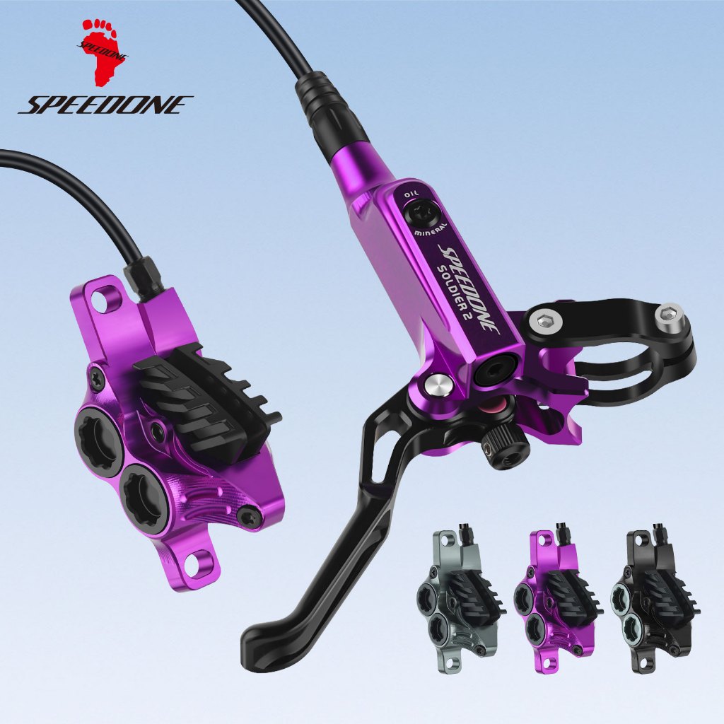 SPEEDONE brek cakera hidraulik 4 piston, berhenti dalam satu saat. Brek ...