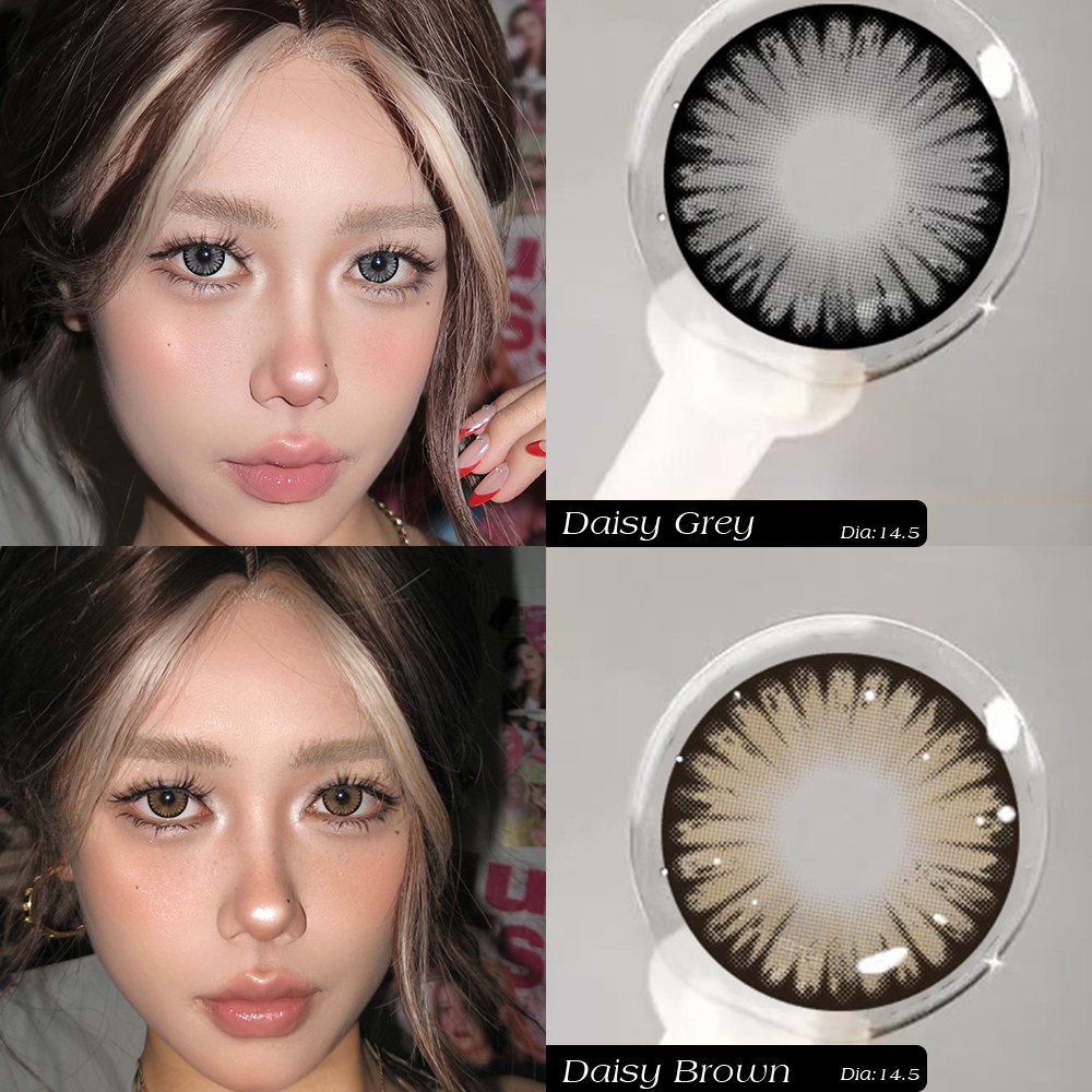 YIMEIXI Big Eyes Doll Eyes Contact Lenses with Myopia Students Ladies ...