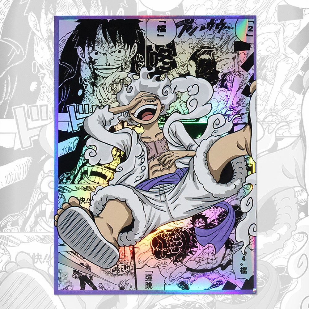 30 One Piece Luffy Foiled sleeve 66mmx91mm OPCG Card Sleeve anime merch ...