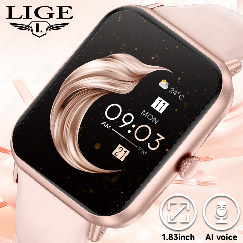 LIGE New Smart Watch Women Heart rate Blood oxygen Monitoring ...