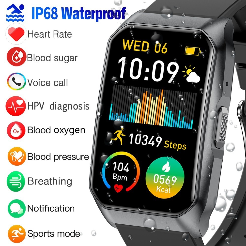 Non Invasive Blood Glucose Smart Watch Blood pressure HPV Monitoring ...
