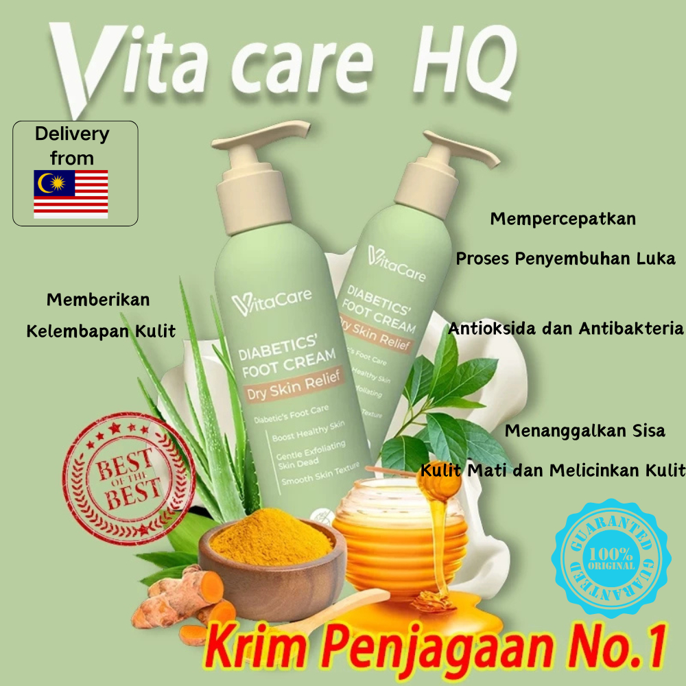 Vitacare HQ -Botanic Diabetic FootCream | Krim Penjagaan Kaki | Foot UlcerFoot Cream 150g ...