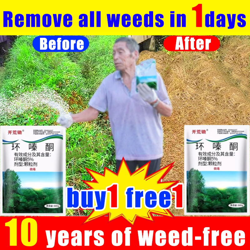Remove all weeds in 3 days Grass Killer 500g/bag Weed Killer racun ...