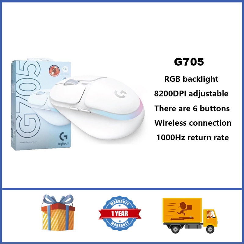 Logitech G705 Wireless Gaming Mouse Customizable LIGHTSYNC RGB Lighting ...