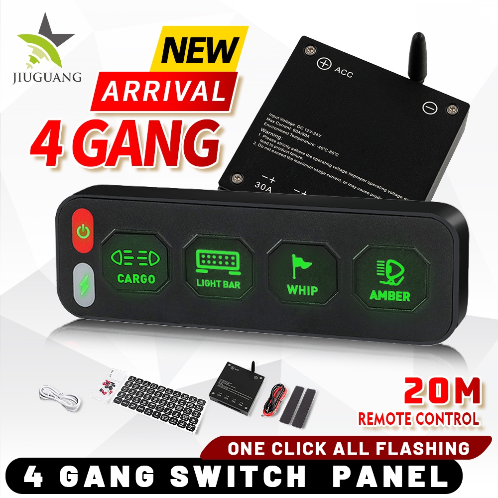 4 Gang Switch Panel Led Switch Panel Kit Waterproof Circuit Control ...
