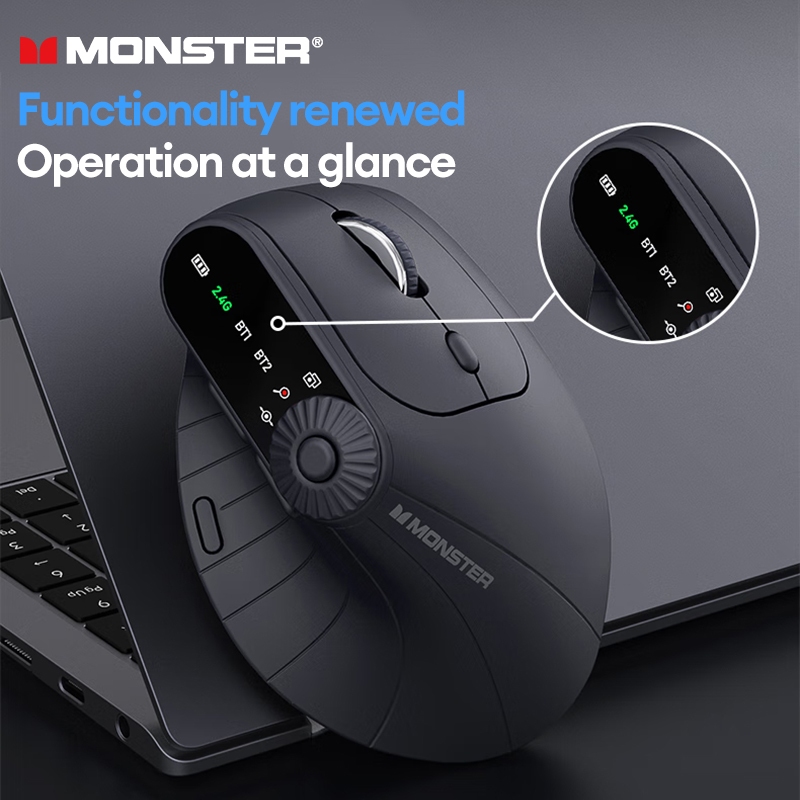 Monster M2 PRO Wireless Mouse 2.4G Bluetooth Compatible Multiple ...