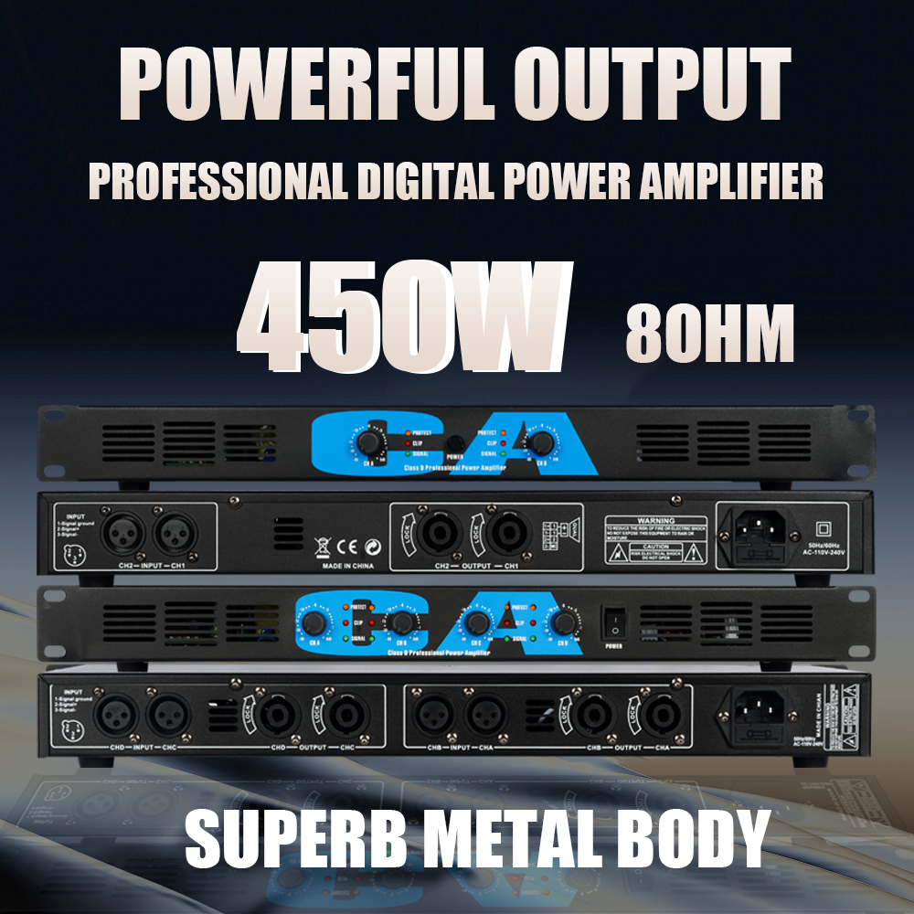 450W High Performance Power CA Digital Power Amplifier Output HD Audio ...
