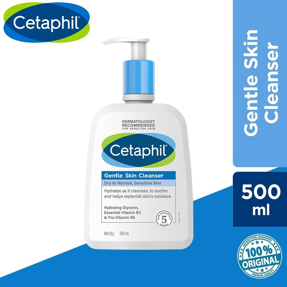 Cetaphil Gentle Skin Cleanser 500ml For Face & Body For Sensitive, Dry ...