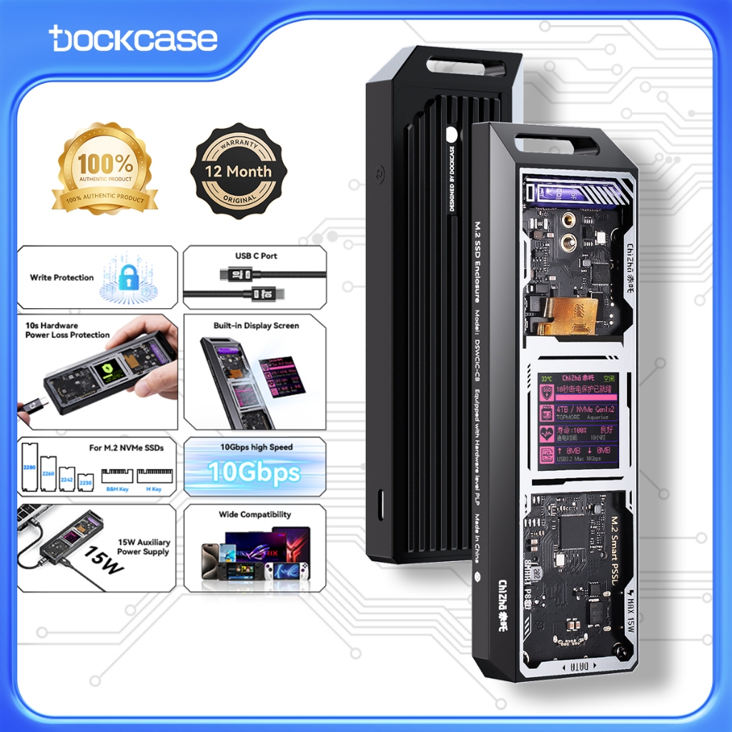 M.2 NVMe SSD Enclosure,Support 10s PLP Prevents Write Data Loss,USB 3.2 ...