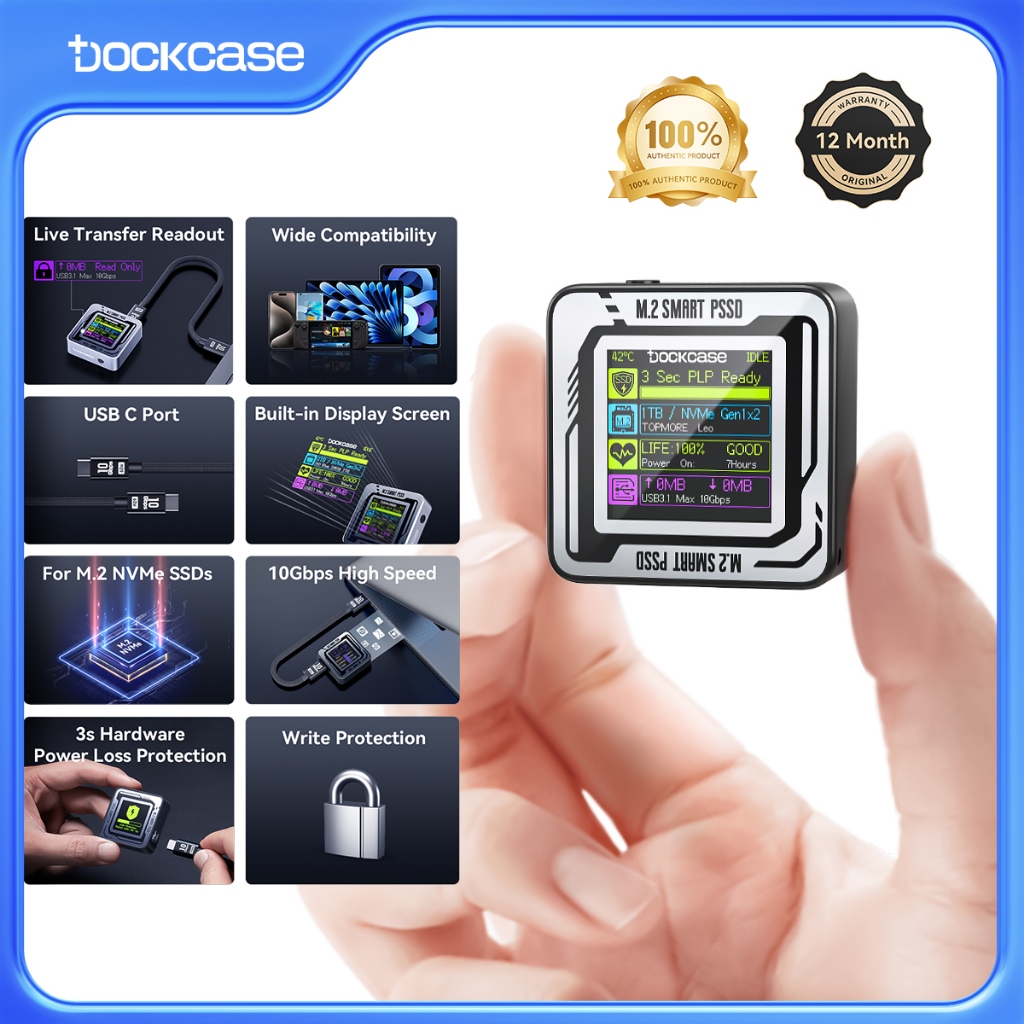 Dockcase Explorer Edition Pocket Smart SSD Enclosure,Support 3s PLP ...