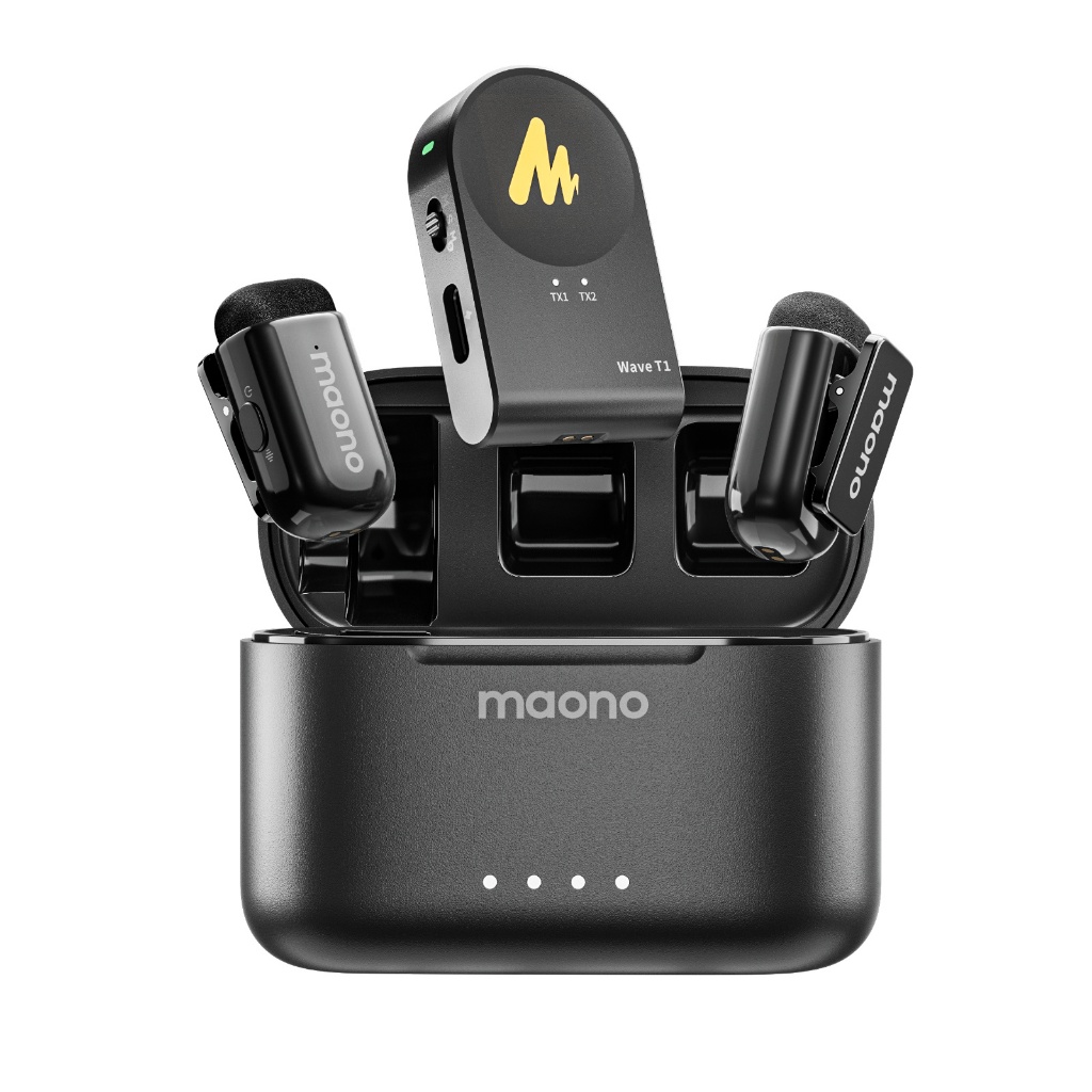 Maono T1 mini Wireless Lavalier Microphone AI Noise Canceling ...