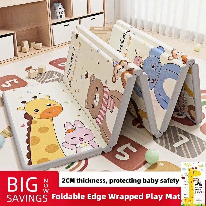 Foldable Double-Sided Thickened Baby Foam Floor Mat for Safe Crawling ...