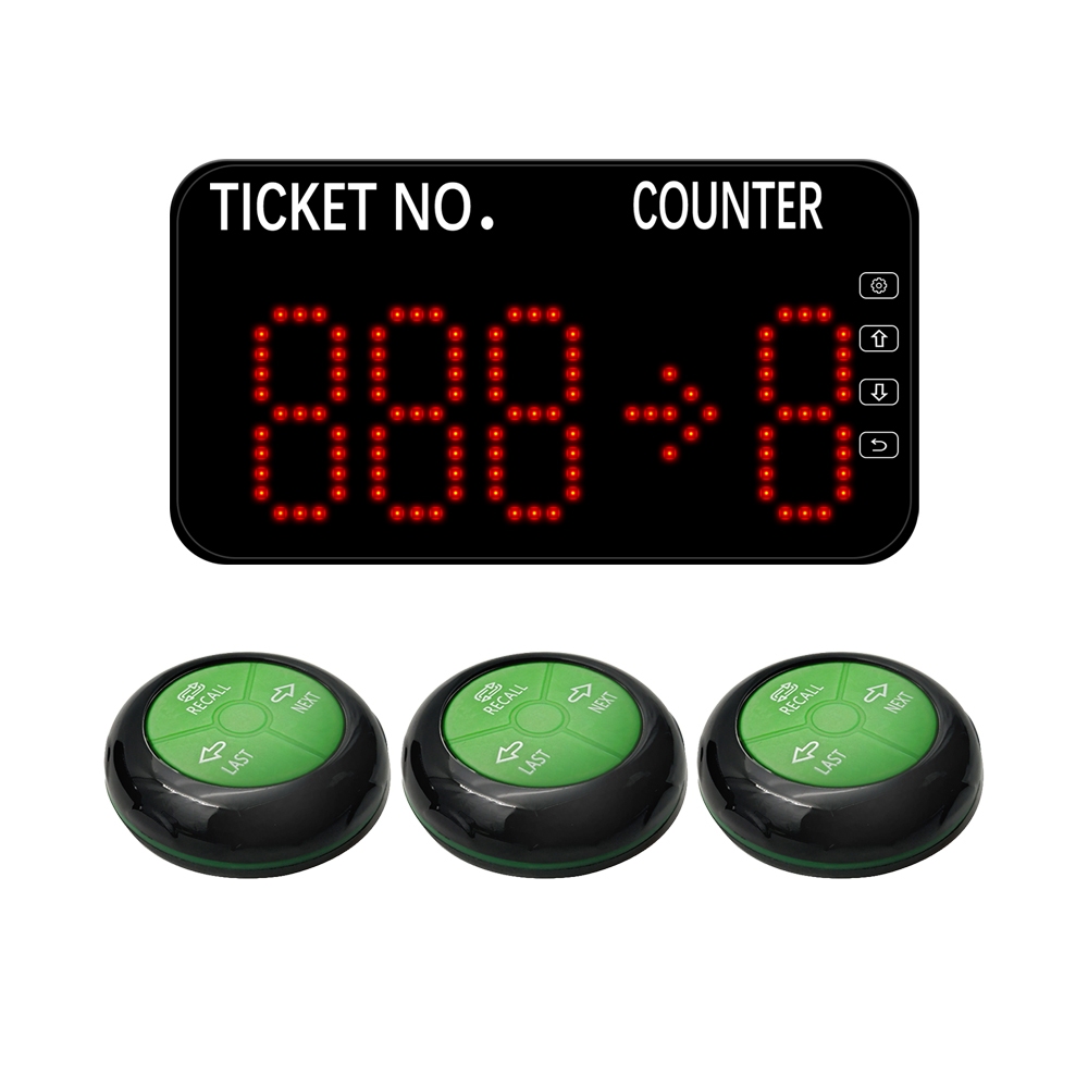 Wireless Queue Number Waiting Calling System 3 Digit Number Screen Display Counter Number for ...
