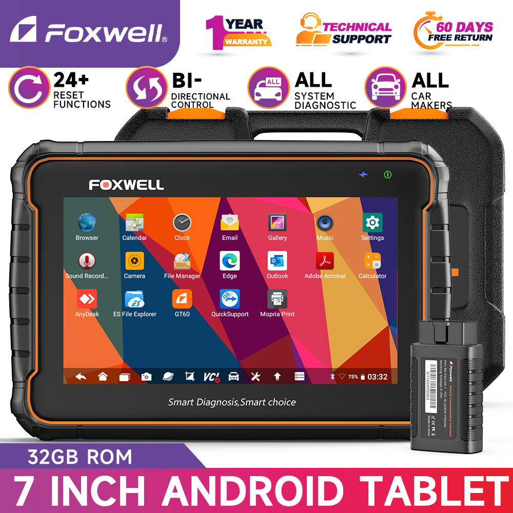 Local Stock】Foxwell GT60 OBD2 Scanner Full System Diagnostic Tool Based ...