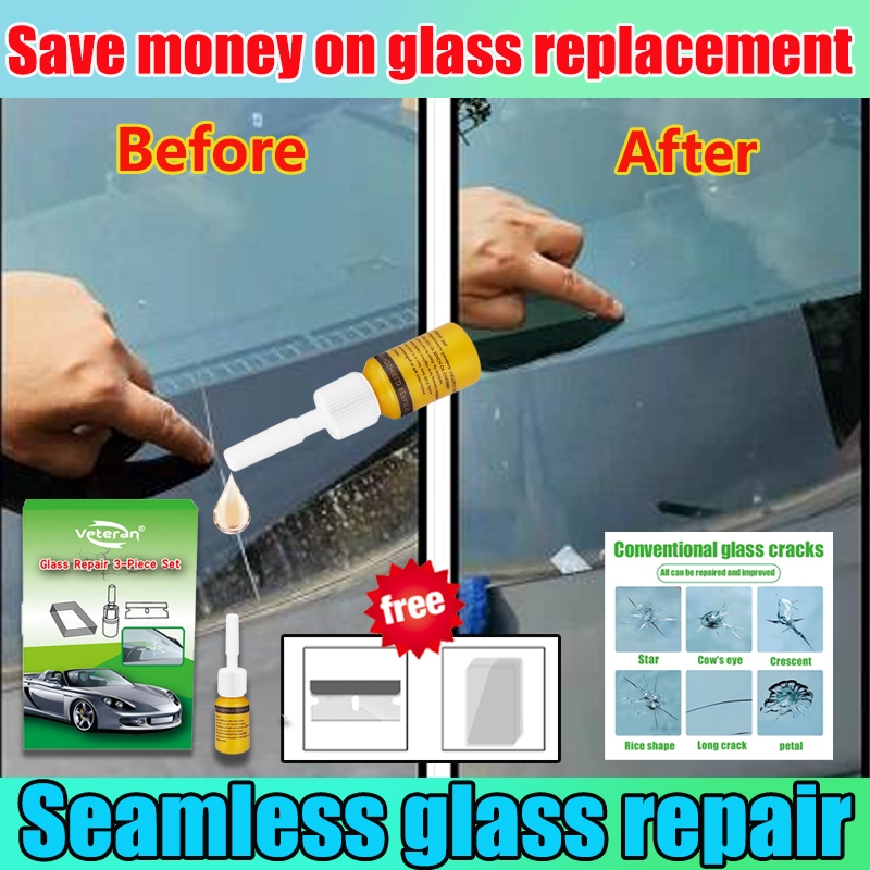 【Repair glass now】Verve Gam cermin kereta retak Windscreen repair kit ...