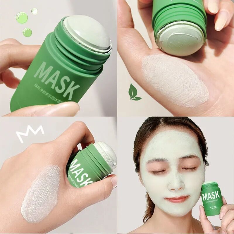 Eggplant Solid Cleansing Mask Green Tea Mud Mask Deep Cleansing Smear ...